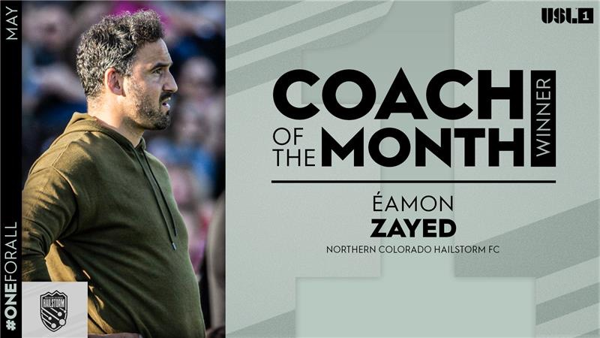 Northern Colorado's Éamon Zayed Named League One Coach of the Month for May