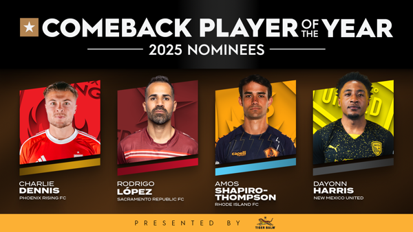 USL Championship announces Finalists for 2025 Comeback Player of the ...