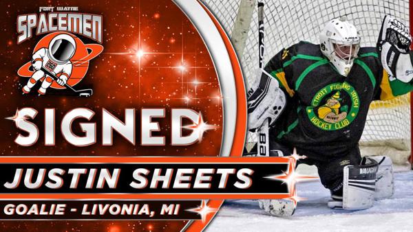 Justin Sheets has signed with the Spacemen