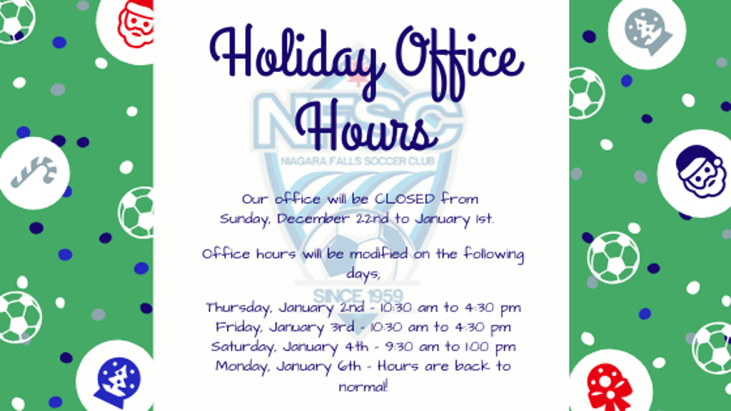 Holiday Office Hours