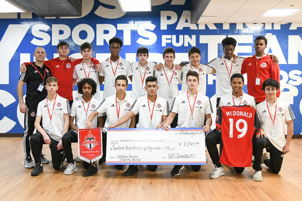 Six OPDL Charity Shield winners present cheques to charities