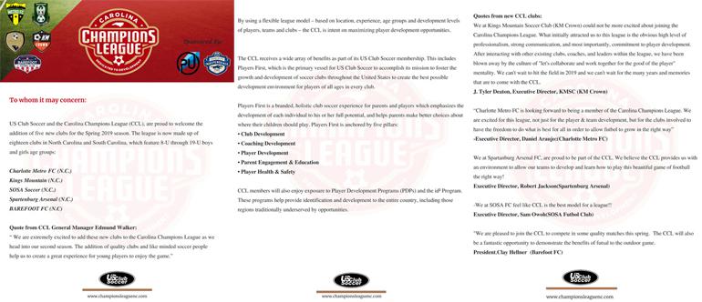 Charlotte Metro FC joins Carolina Champions League